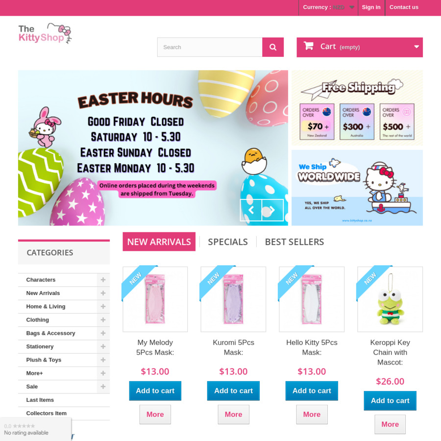 25% off all Sanrio Gift Items with $50 Spend @ Kitty Shop - ChoiceCheapies