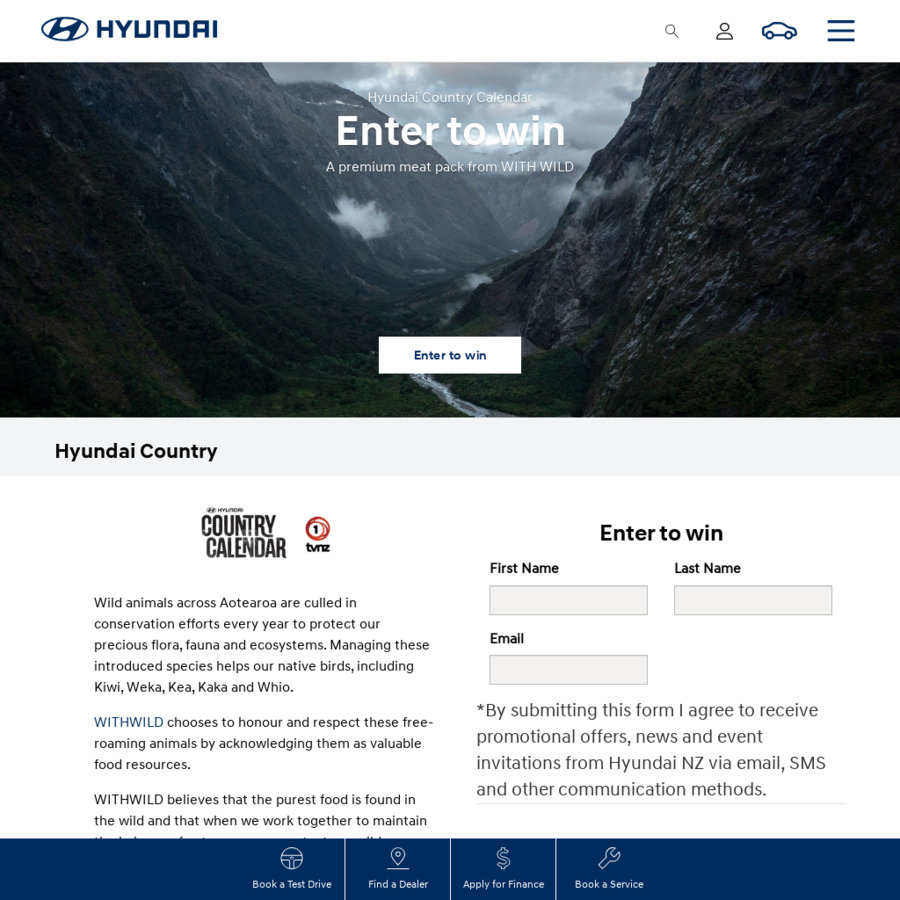 Win a Premium Meat Prize Pack from WITHWILD @ Hyundai NZ ...