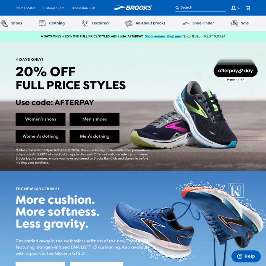 20% off Full Price Styles @ Brooks Running - ChoiceCheapies