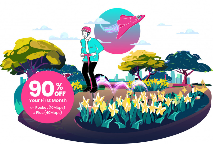 90% off First Month Unlimited Mobile Plan: Rocket (10Mbps) $4 (Then $40 ...