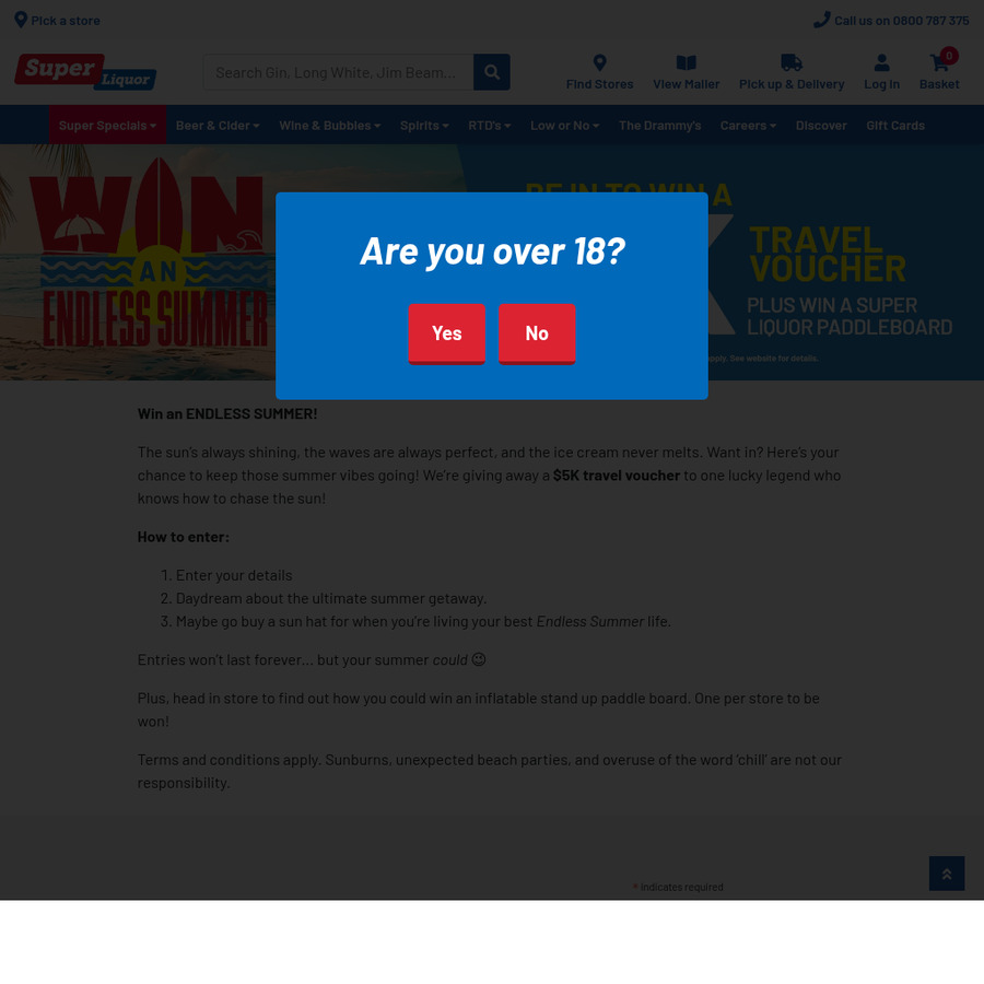 Win a $5000 Prezzy Card @ Super Liquor - ChoiceCheapies Competitions