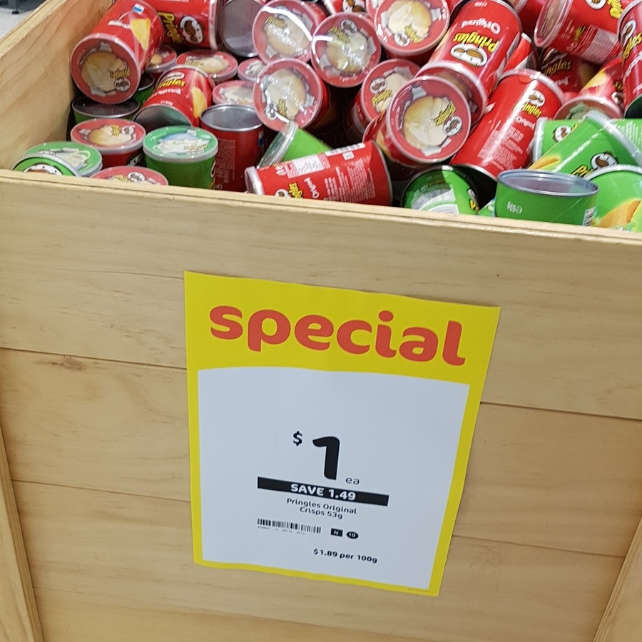 Pringles 53g for $1 at Countdown - ChoiceCheapies