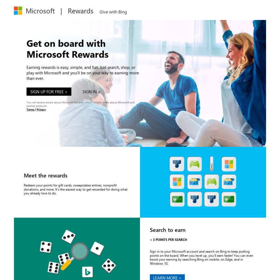 Microsoft Rewards - Earn up to 250 Points a Day Through Bing Search ...