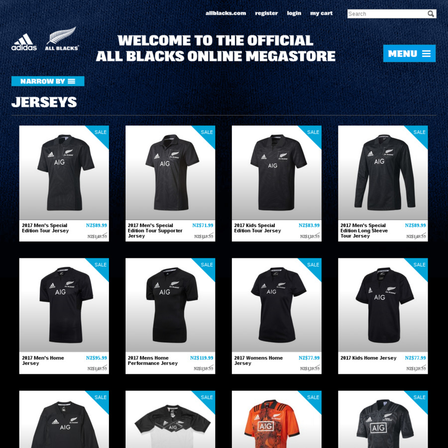 40% off on All Blacks Jerseys @ All Black Shop - ChoiceCheapies