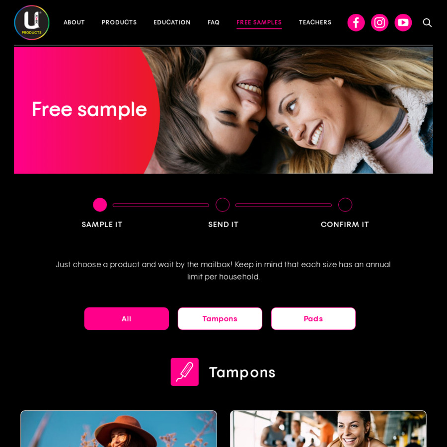 Free U Tampon or Pad Samples at Ubykotex - ChoiceCheapies