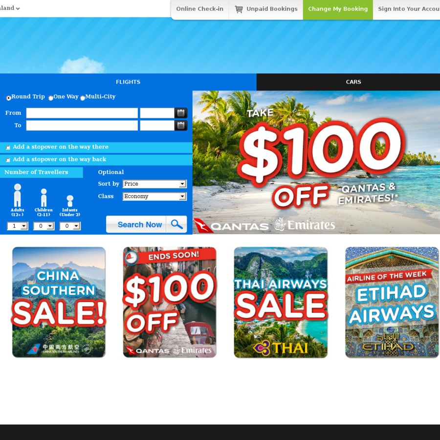 $100 off Qantas & Emirates International Flight Bookings @ Byojet ...