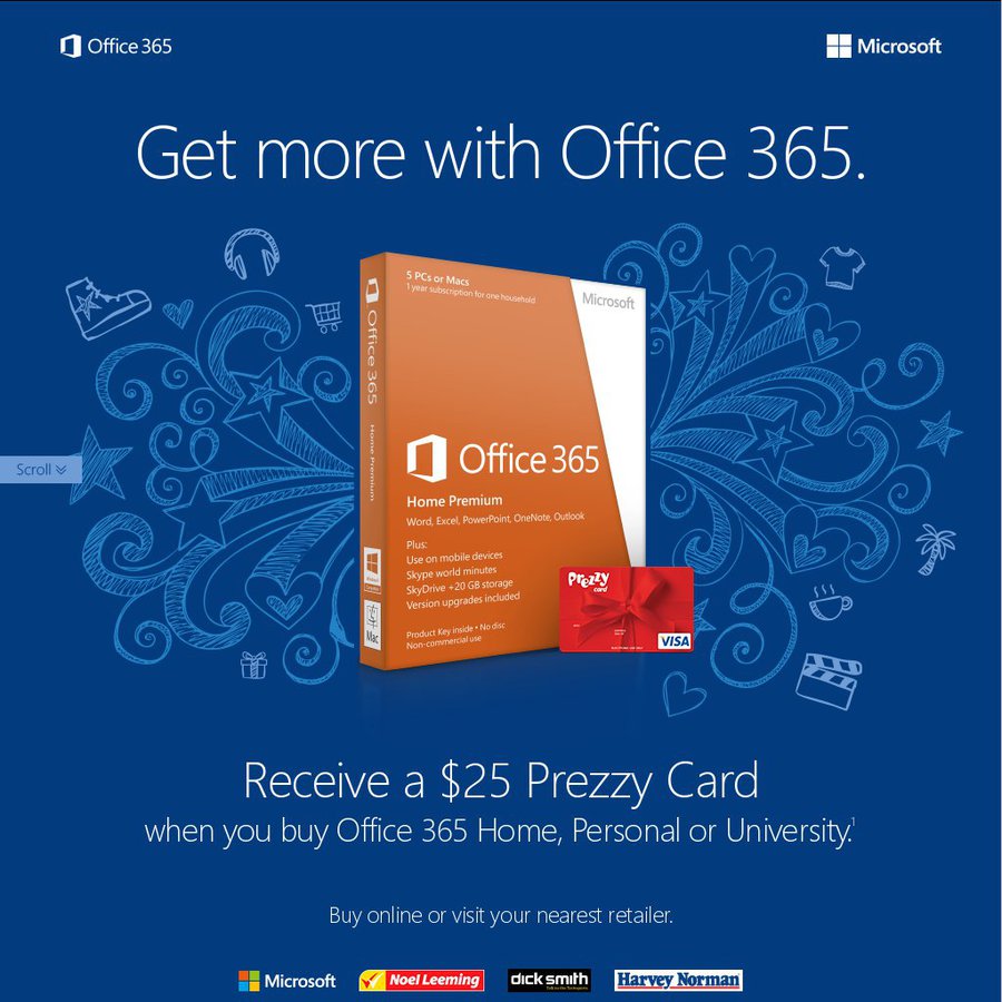 Microsoft - Recieve a Free $25 Prezzy Card with Purchase of Office 365 ...