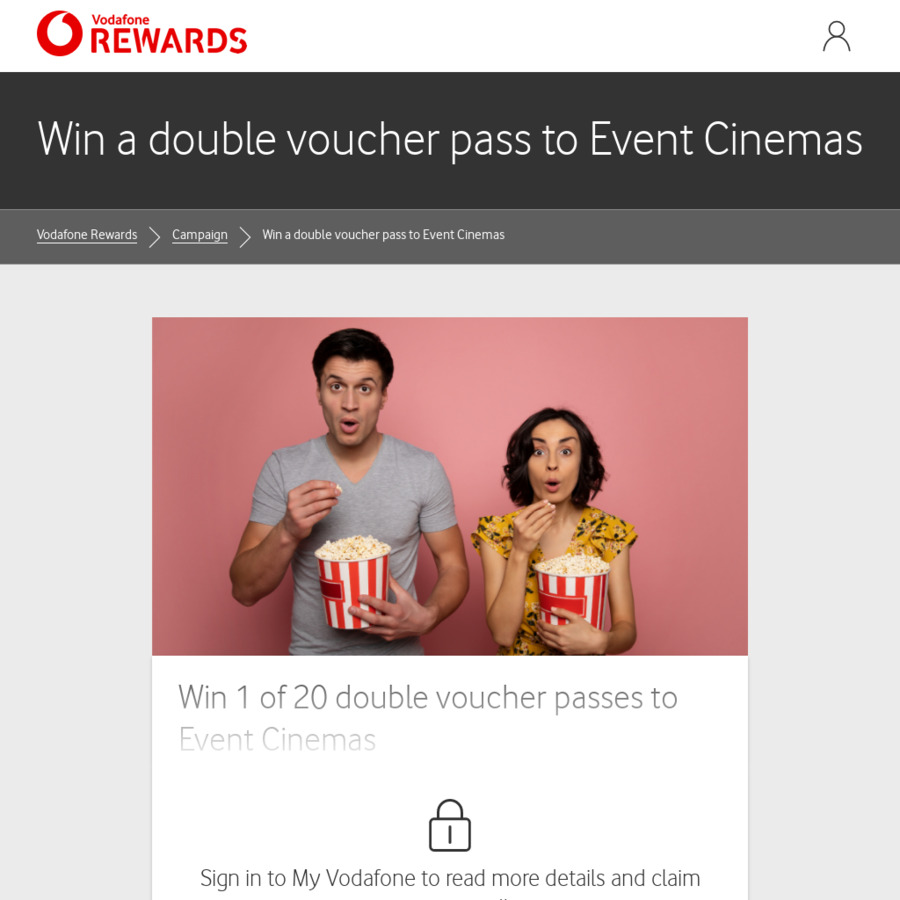 Win 1 of 20 double voucher passes to Event Cinemas @ Vodafone Rewards ...
