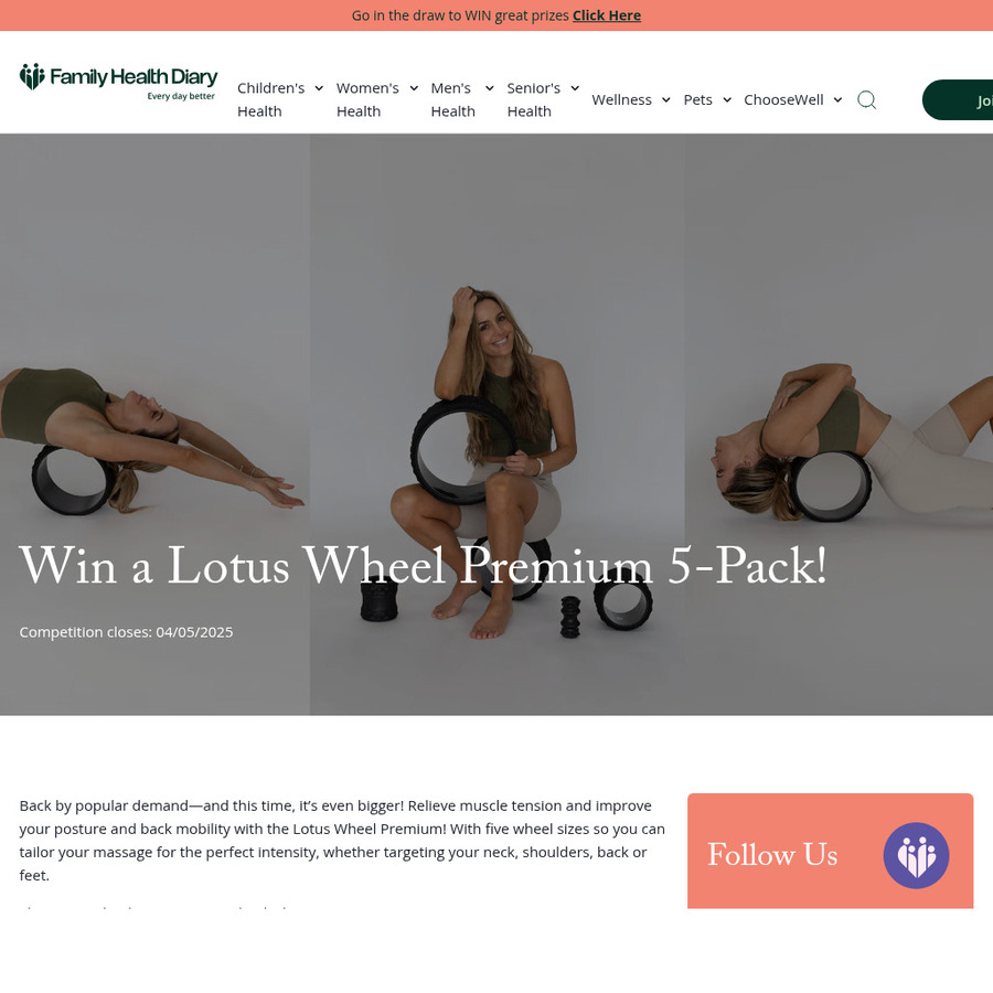 Win A Lotus Wheel Premium 5-Pack worth $239 from family health diary ...