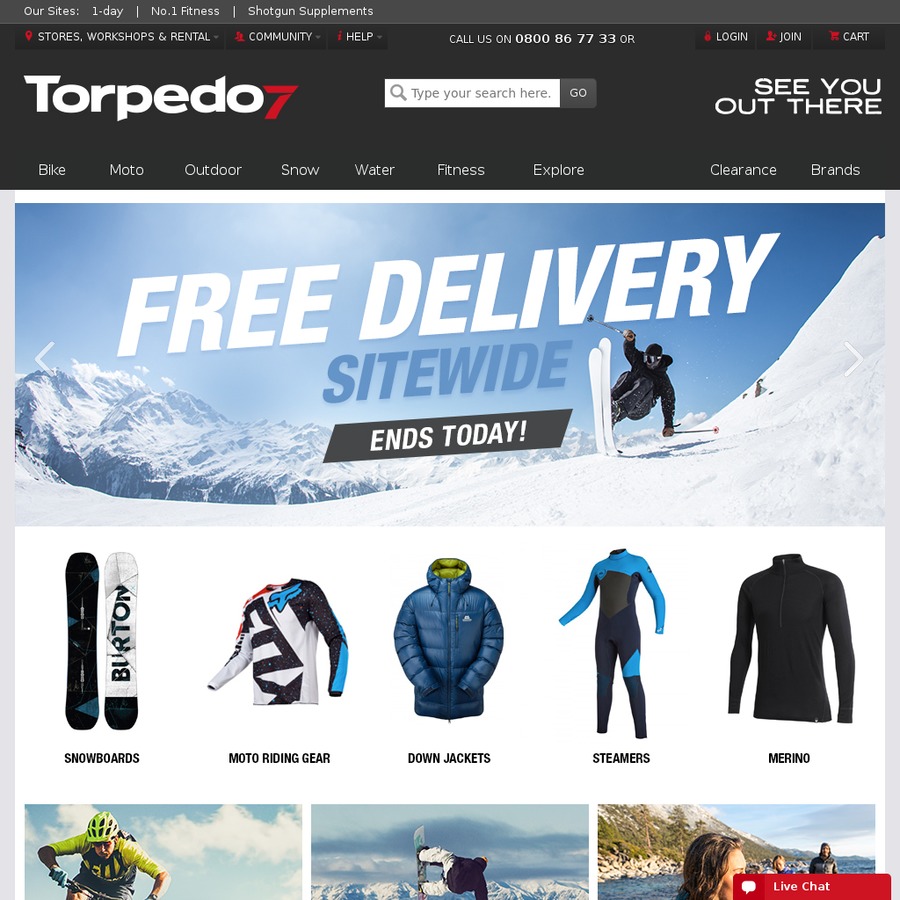 Free Delivery Sitewide at Torpedo7 - ChoiceCheapies