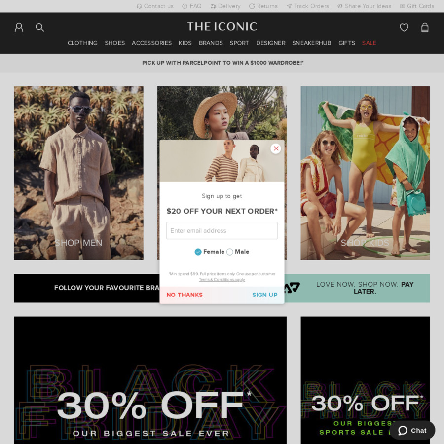 $25 off ($125 Min Spend) at THE ICONIC - ChoiceCheapies