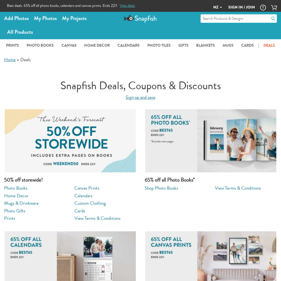 50% off Storewide @ Snapfish - ChoiceCheapies