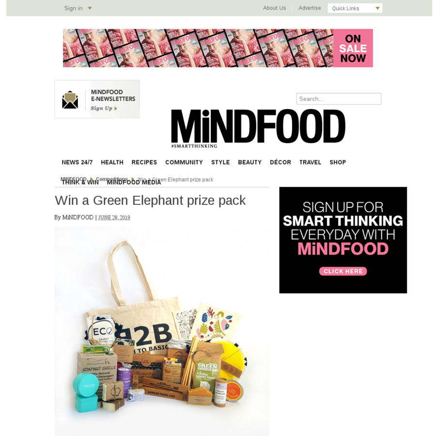 Win a Green Elephant Prize Pack (Worth $400) from Mindfood ...