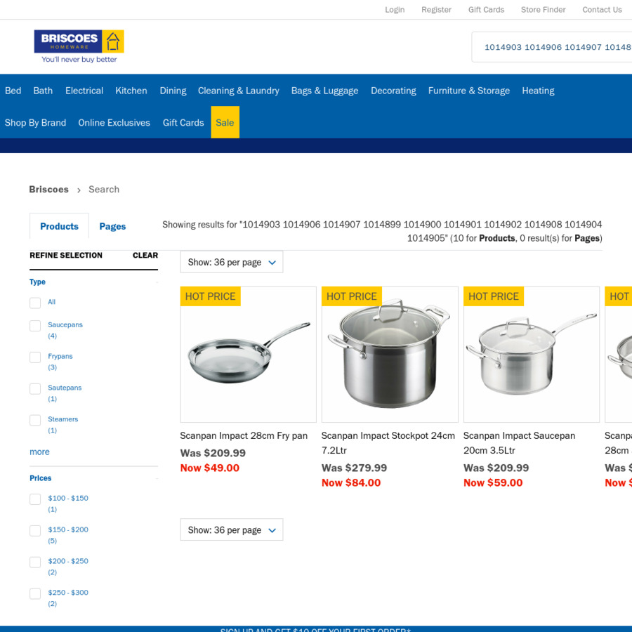 Up to 76% off Scanpan Impact Cookware @ Briscoes (Today Only ...