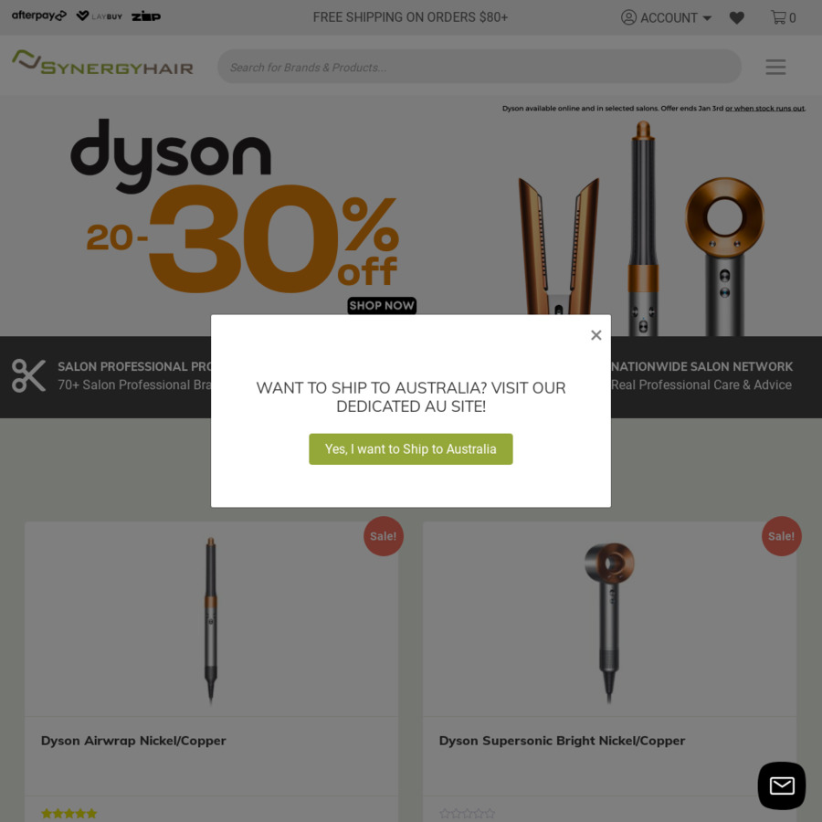 $10 Voucher (No Minimum Spend) + $7.95 Shipping @ Synergy Hair ...