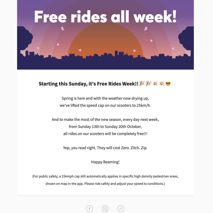 Free Rides 13/10-20/10 @ Beam Scooter - ChoiceCheapies