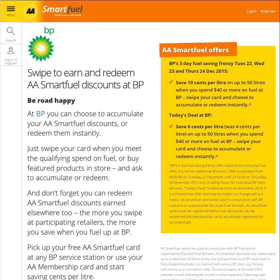BP 3 Day Fuel Frenzy: Save 10c/Litre on Fuel (Min Spend $40) @ AA ...