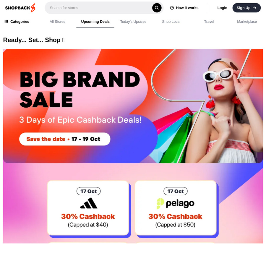 Up to 100% Cashback at Temu (17-19/10, $35 Cap), adidas 30% (17/10, $40 Cap), DoorDash up to 50% ...