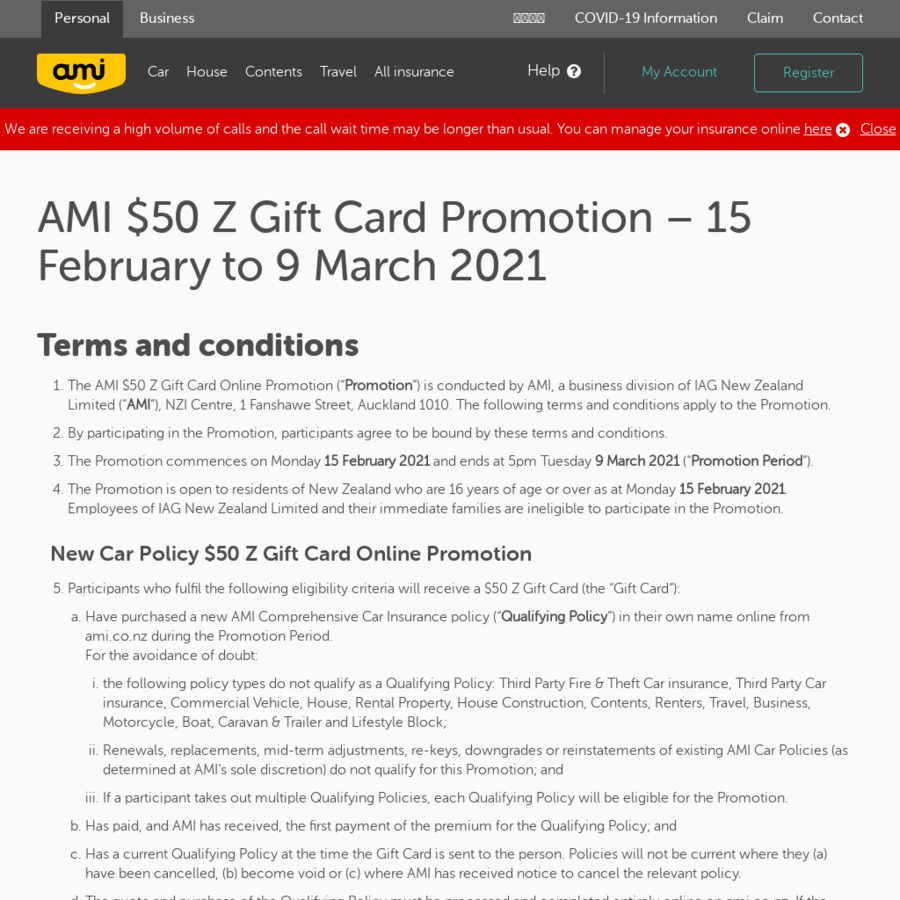 Bonus $50 Z Gift Card with a New Comprehensive Car Insurance Policy ...