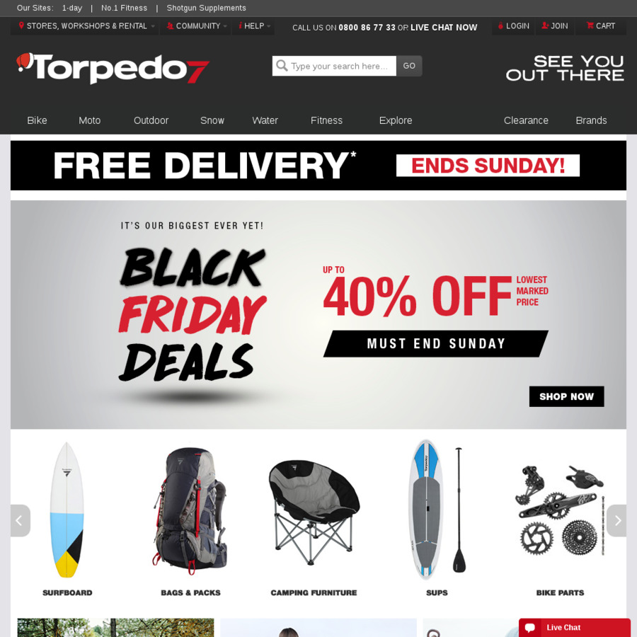 Torpedo7 Free Shipping until Sunday and Black Friday Deals - ChoiceCheapies