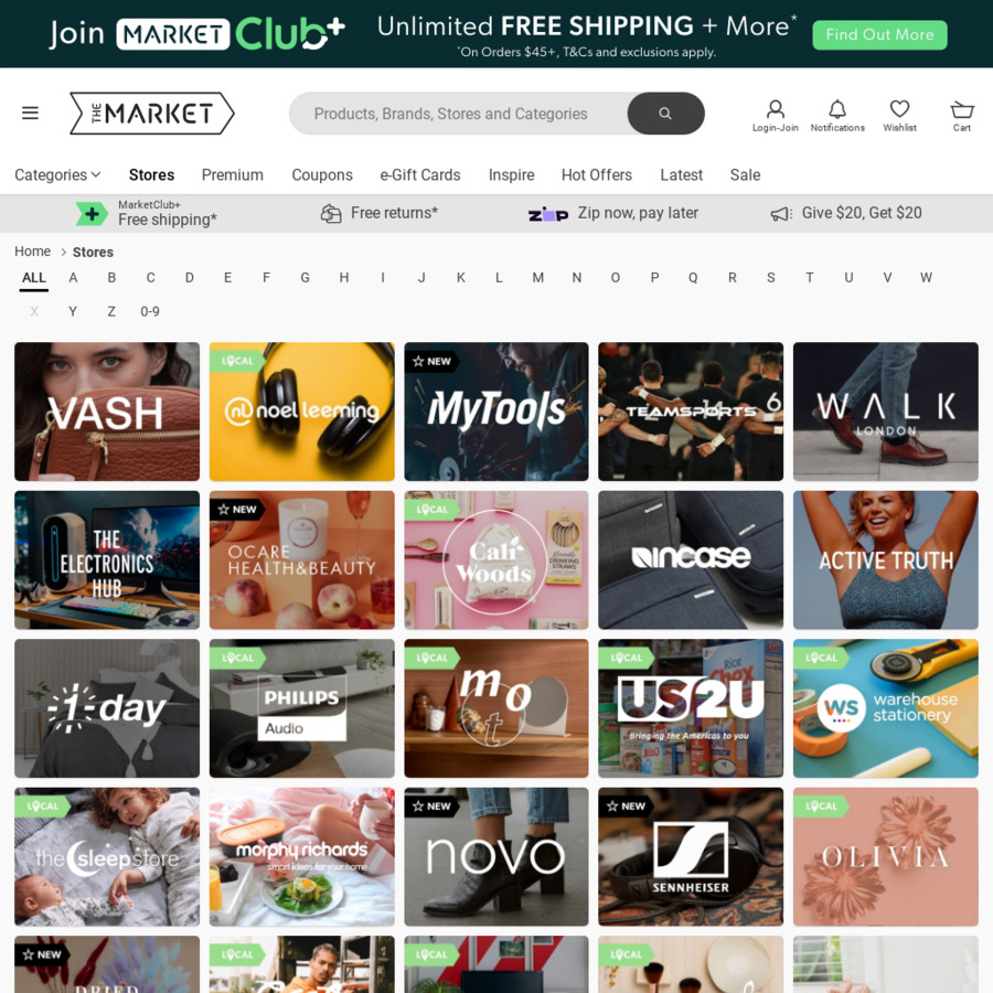 107 Stores with Free Shipping on Orders $44.99 & Under @ The Market ...