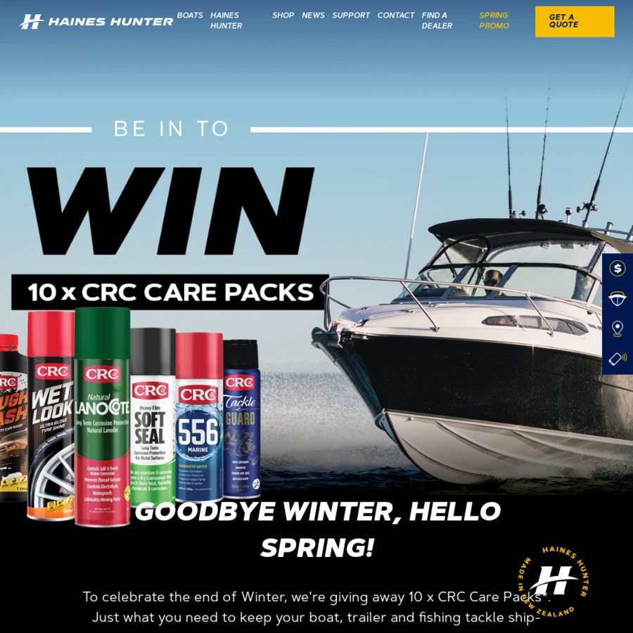 Win 1 of 10 CRC Care Packs @ Haines Hunter - ChoiceCheapies Competitions