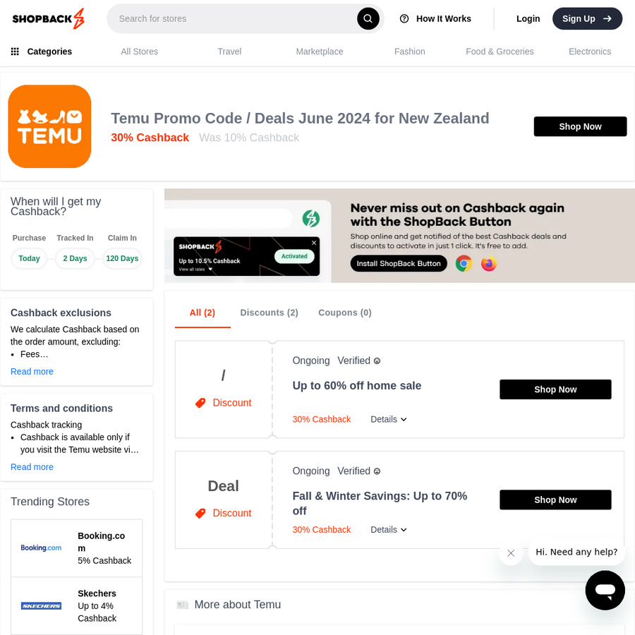 TEMU: 30% Cashback (New & Existing Customers, No Cap) @ ShopBack NZ ...