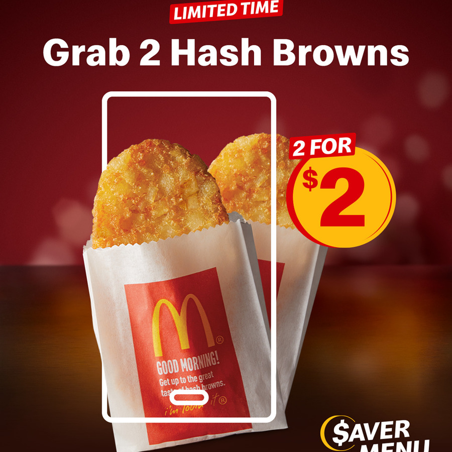 2 Hash Browns for $2 @ McDonald's via App - ChoiceCheapies