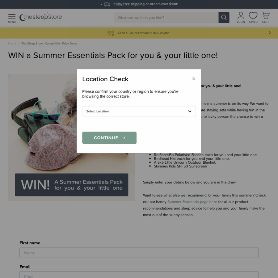 Win a summer essentials pack for you and your child @ The Sleep Store ...