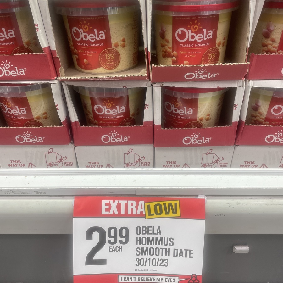 Obela Classic Hommus 1kg $2.99 (Usually $12.25, Use By 30/10/23) @ PAK ...