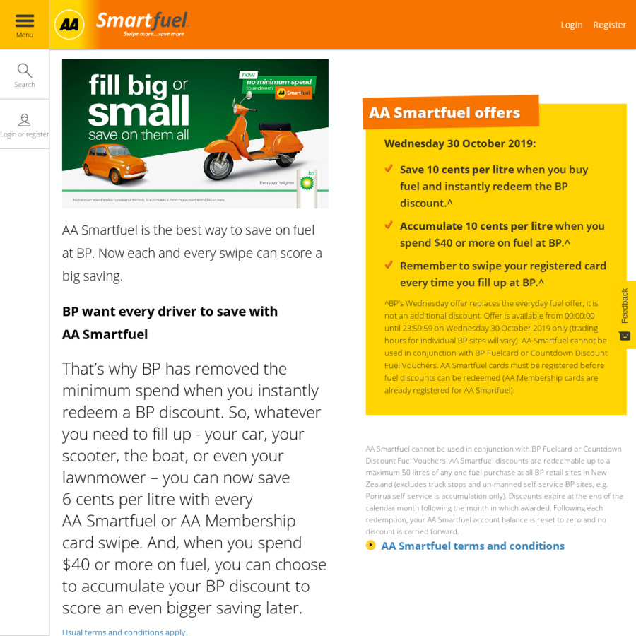 10c/Litre off Fuel at BP @ AA Smartfuel - ChoiceCheapies