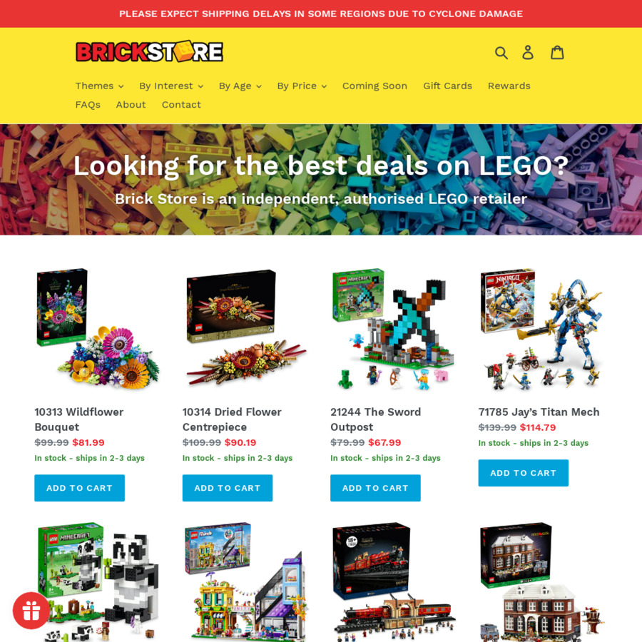 10-18% off LEGO (Select Items) @ Brickstore - ChoiceCheapies