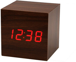 Wooden Grain Digital Voice Control Desk Alarm Clock $8 + Shipping ($10 ...