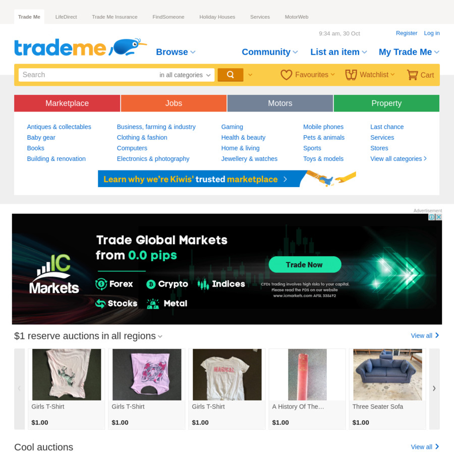 Trademe - 25% off General Item Success Fees if Listed between Fri 30 ...