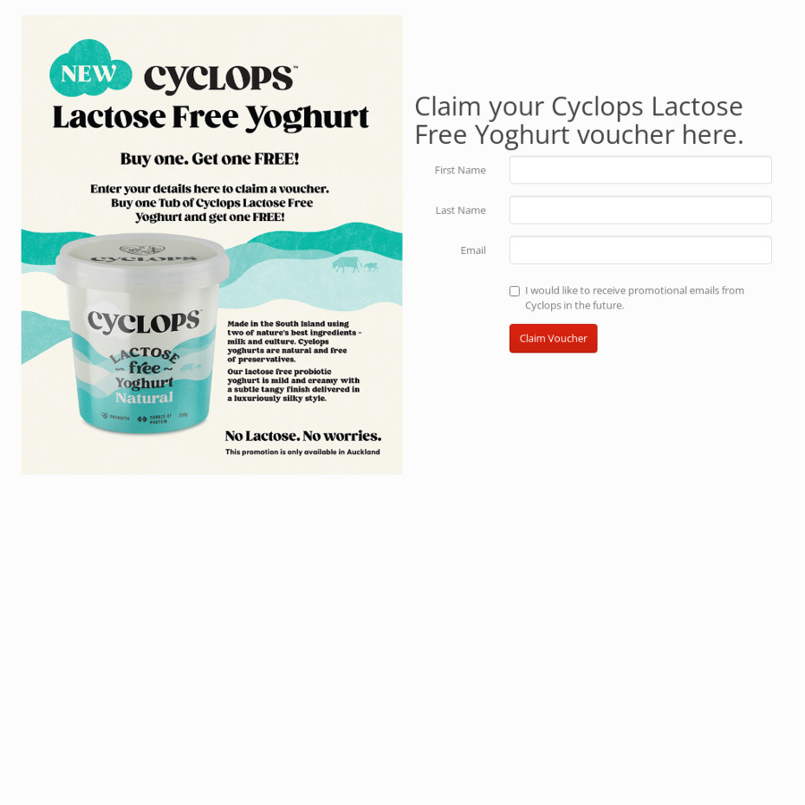 Buy 1 Get 1 Free - Cyclops Lactose Free Yoghurt (Redeemable at ...