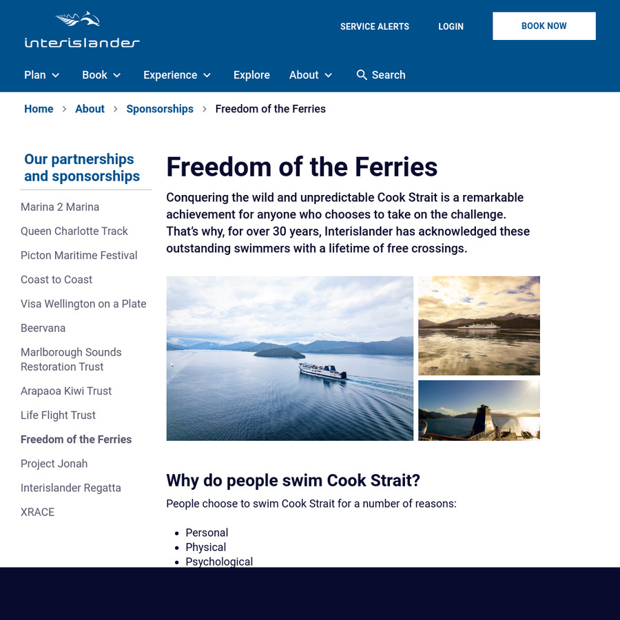 100% off Interislander Crossings for Life for Swimming The Cook Strait ...