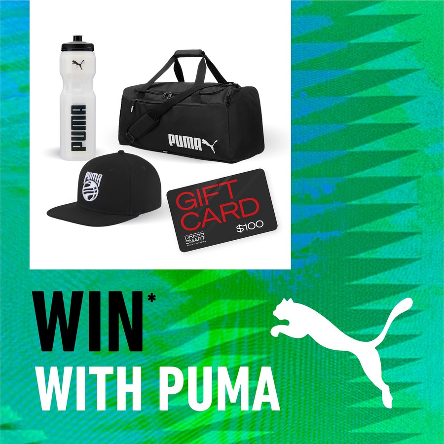 Win a PUMA Gym Bag, Water Bottle, Hat + a $100 Dress Smart Gift Card ...