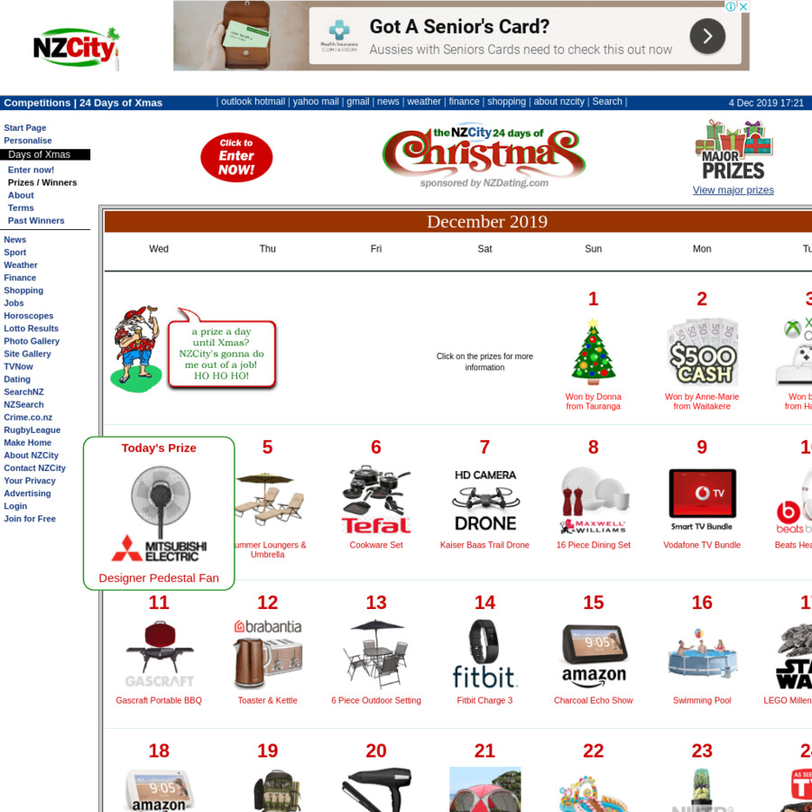 Win one of 24 Prizes Worth Hundreds of Dollars Daily during December ...