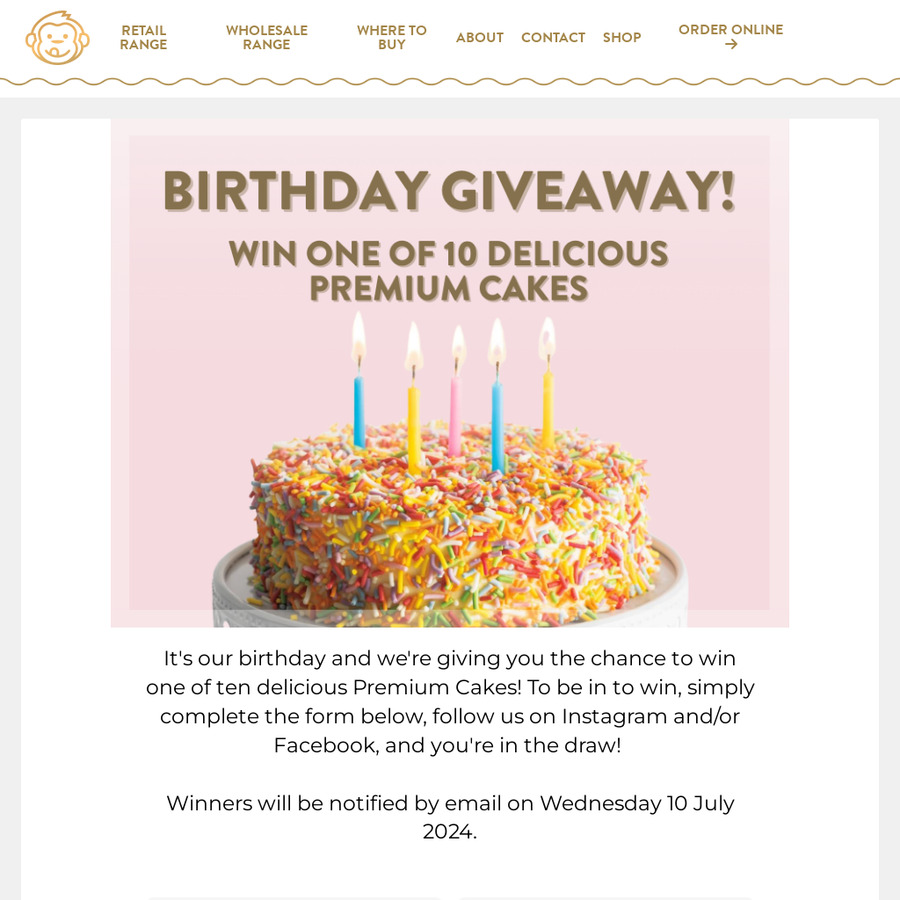 Win a Premium Cake @ Original Foods - ChoiceCheapies Competitions
