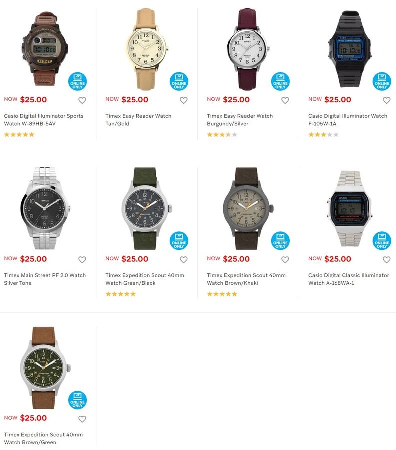 Timex and Casio Watches $25 (RRP up to $150) @ The Warehouse ...