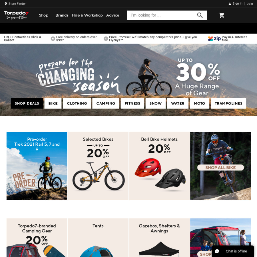 Up to 40% off with Code @ Torpedo7 - ChoiceCheapies