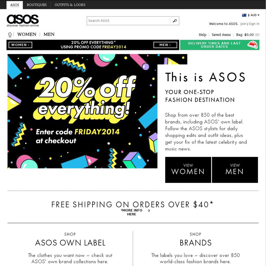ASOS - 20% off Everything - Black Friday - ChoiceCheapies