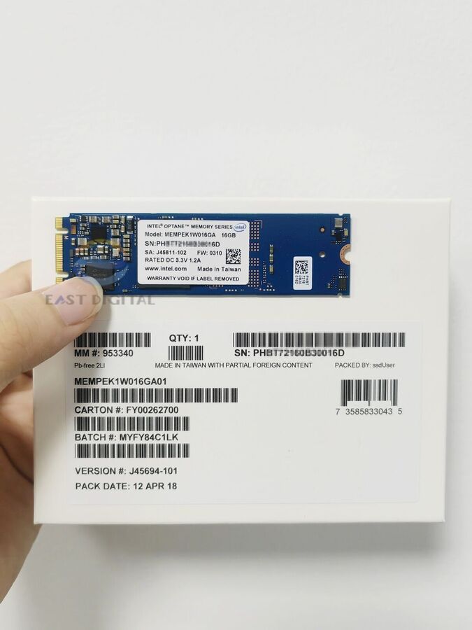 Intel Optane Memory 16GB PCIe 3.0 M.2 NVME SSD New $14 Delivered @ East ...