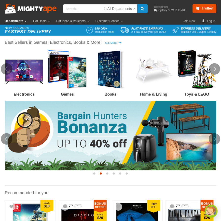 $10 off $49 Spend (Exclusions Apply) @ Mighty Ape - ChoiceCheapies